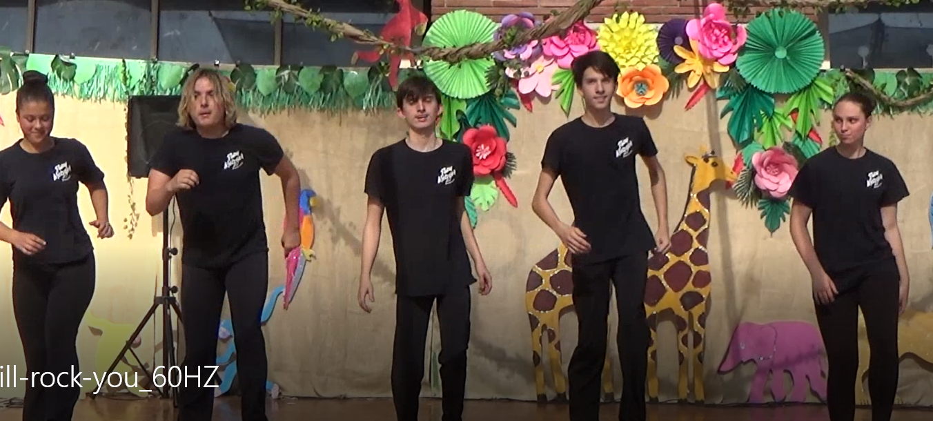 Adam with His Brothers in We Will Rock You! - Adam Simon Krist